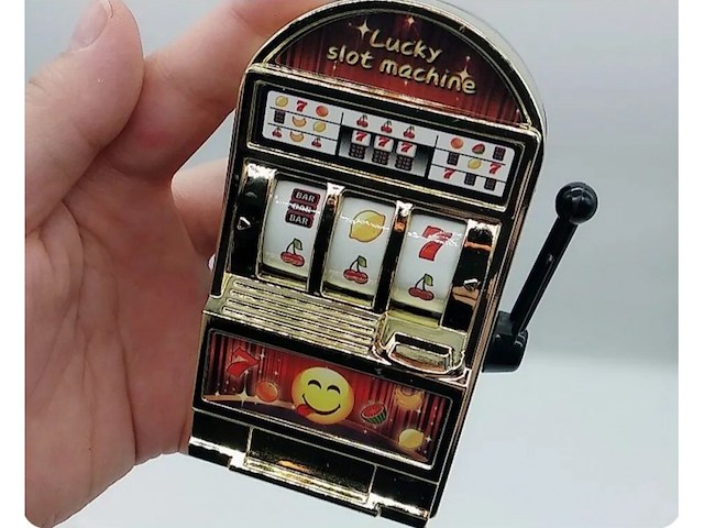 Lucky slot igracka, slot masina, zlatna 10 x 6 x 4 cm