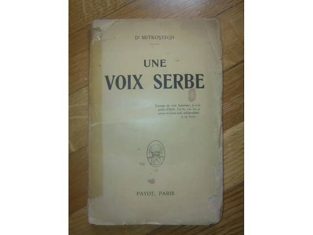 Srpski glas - Une Voix Serbe - Paris 1920 - POSVETA