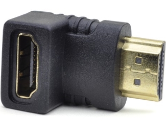 FAST ASIA - Adapter HDMI (M) - HDMI (F) crni ugaoni