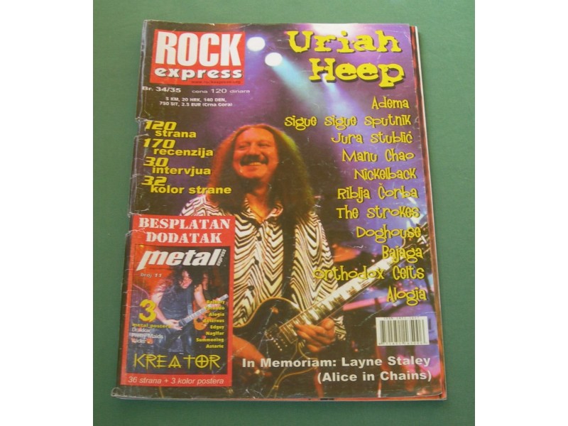 Rock express br. 34/35, 2002. - Uriah Heep (Mick Box)