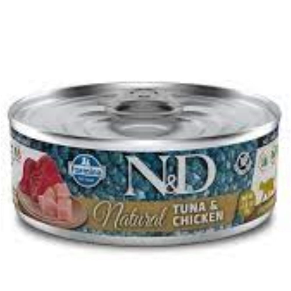 N&D NATURAL Can Cat Natural Tuna and Chicken 70 g Hrana za mačke