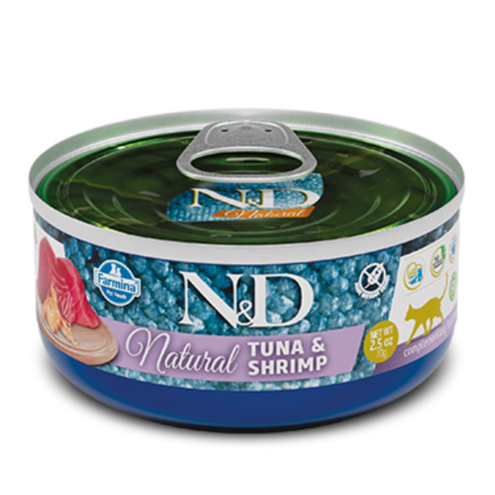 N&D NATURAL Can Cat Natural Tuna and Shrimp 70 g Hrana za mačke