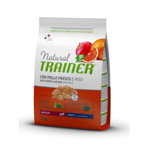 TRAINER NATURAL Dog Medium Adult Piletina i Pirinač 3kg Suva hrana za pse