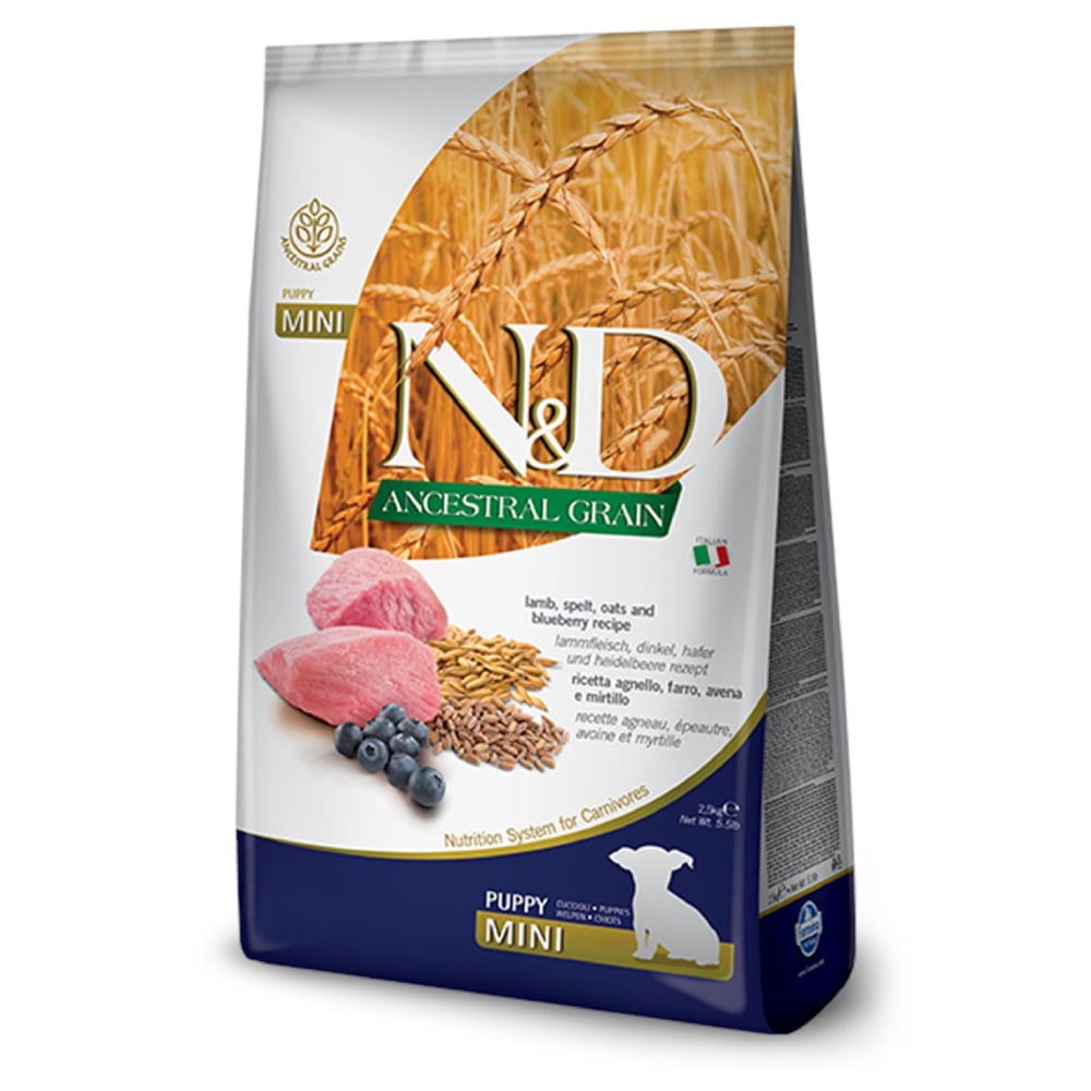 N&D ANCESTRAL GRAIN Puppy Lamb and Blueberry Mini 7 kg Hrana za pse