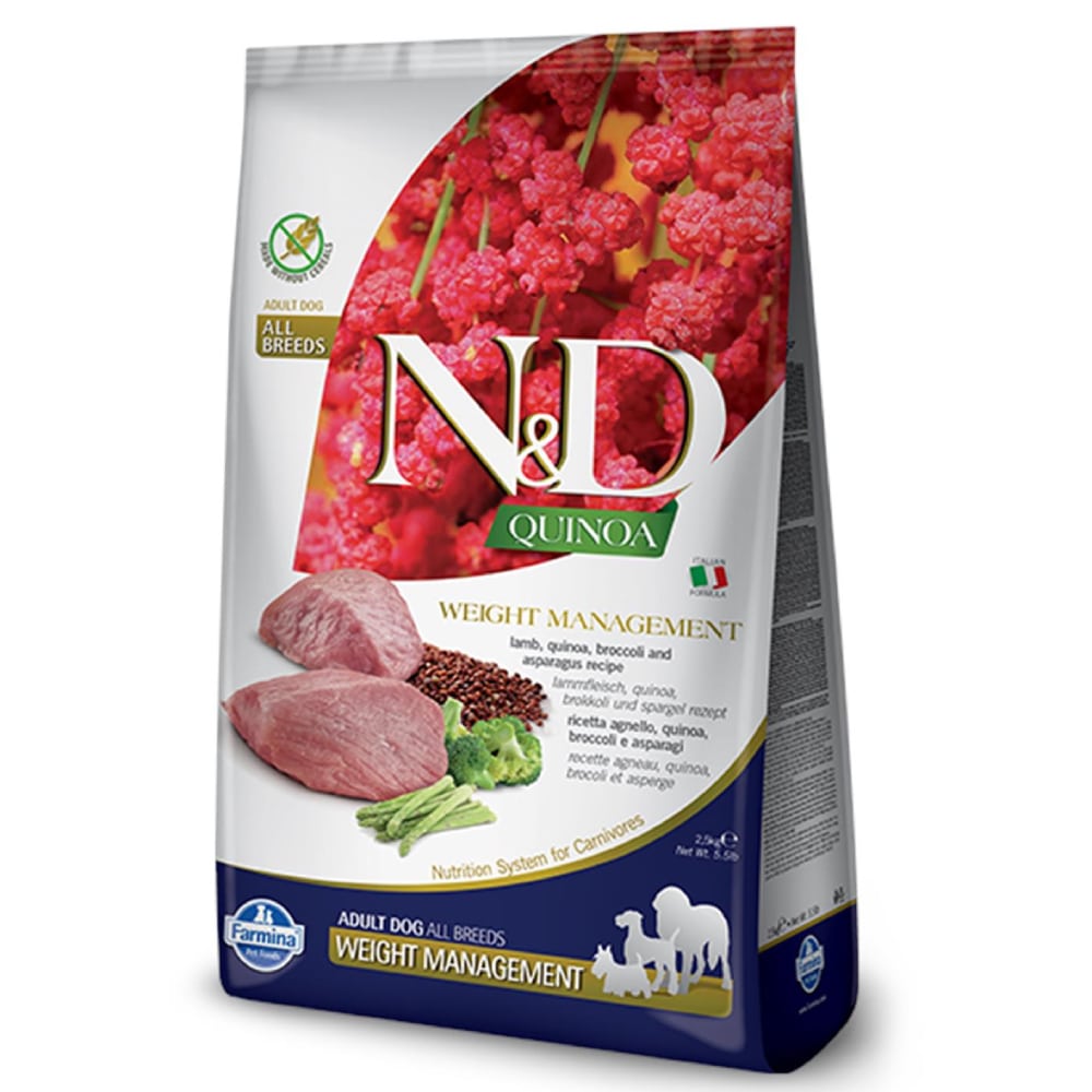 N&D QUINOA Weight Management Lamb and Asparagus 2.5 kg Hrana za pse