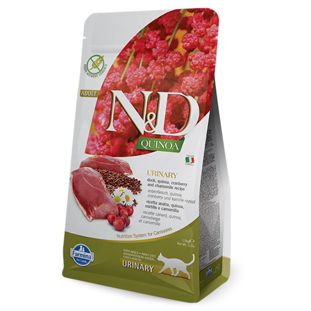 N&D QUINOA Cat Quinoa Urinary Duck and Cranberry 1.5 kg Hrana za mačke