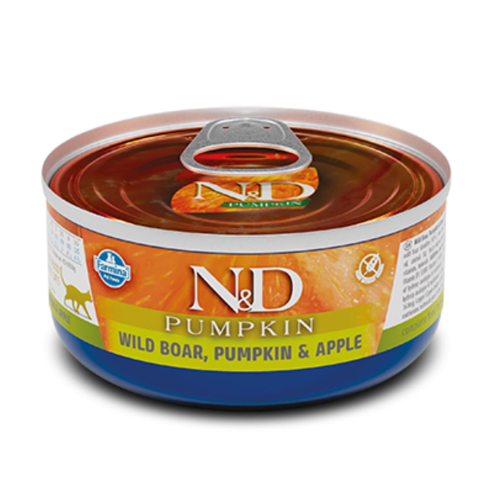 N&D NDCC46 Can Cat Wild Boar, Pumpkin&Apple 70 g Vlažna hrana za mačke