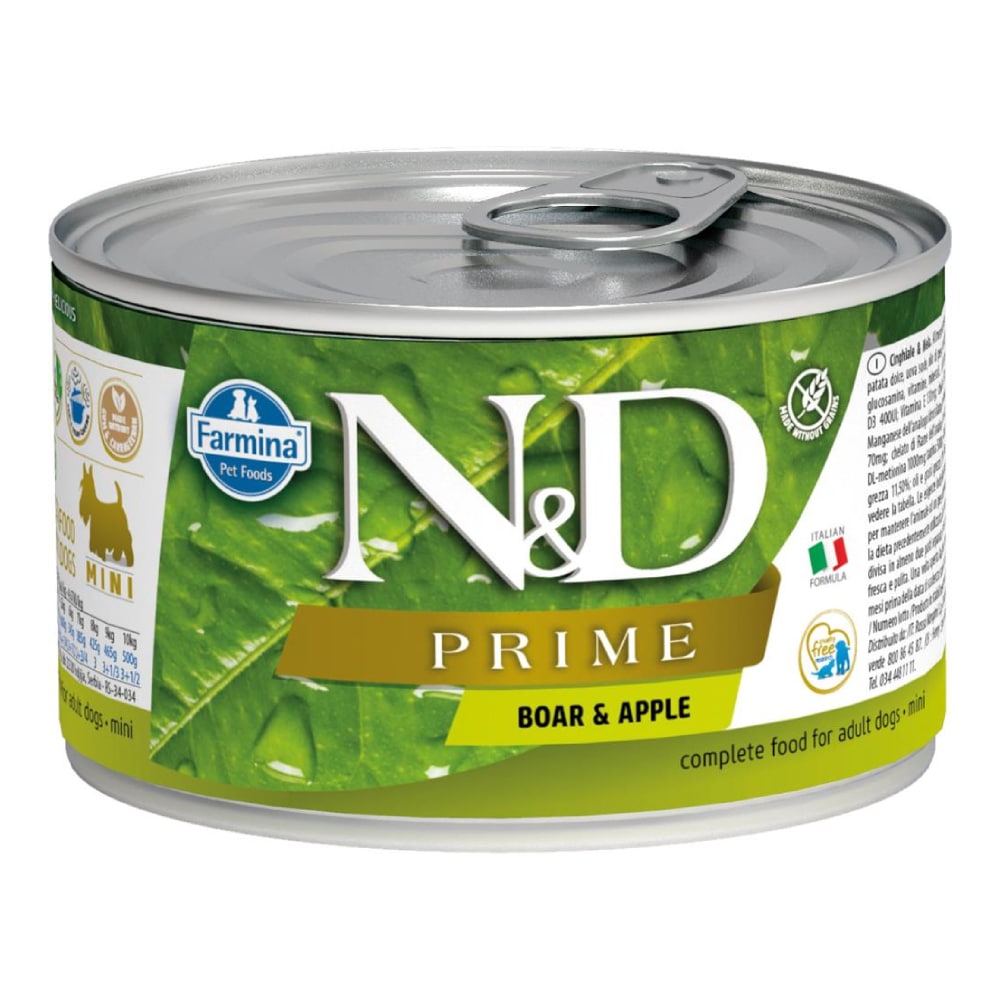 N&D Can Dog Prime Mini Boar and Apple 140 g Hrana za pse