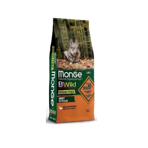 MONGE BWild All Breeds Grain Free pačetina i krompir 12kg Suva hrana za pse