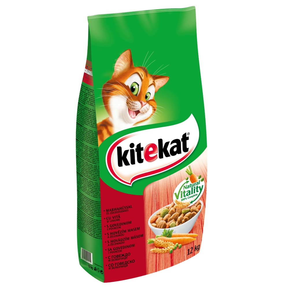 KITEKAT Briketi Govedina i Povrće 12kg Hrana za mačke