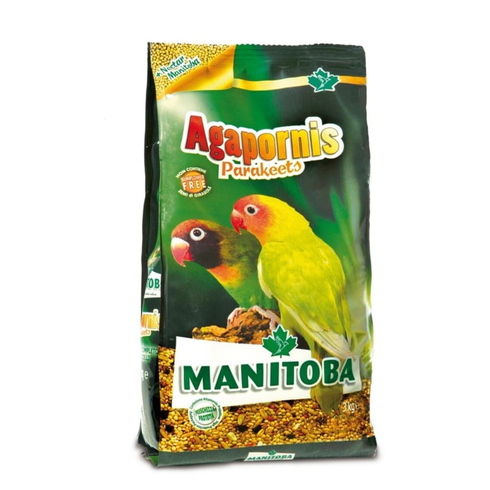 MANITOBA Agapornis Parakeets Hrana za afričke papagaje