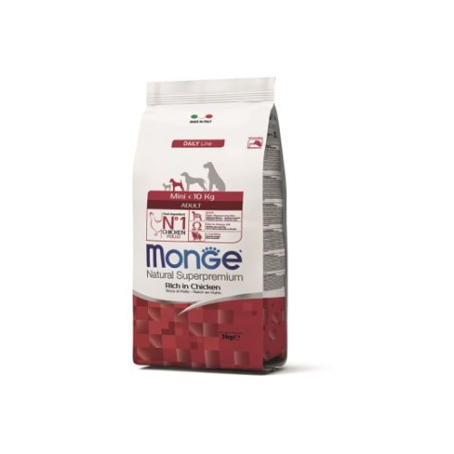 MONGE MINI Adult Piletina 3kg Suva hrana za pse