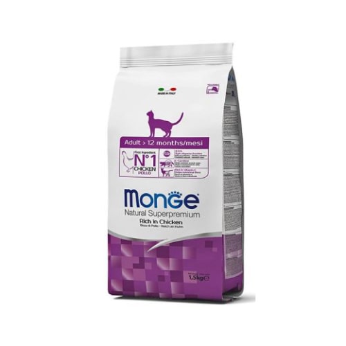 MONGE Cat Adult Piletina 1.5kg Suva hrana za mačke