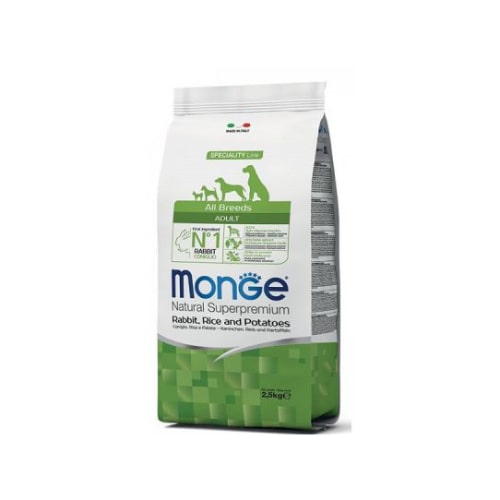 MONGE All Breeds Adult zečetina, pirinač i krompir 2.5kg Suva hrana za pse