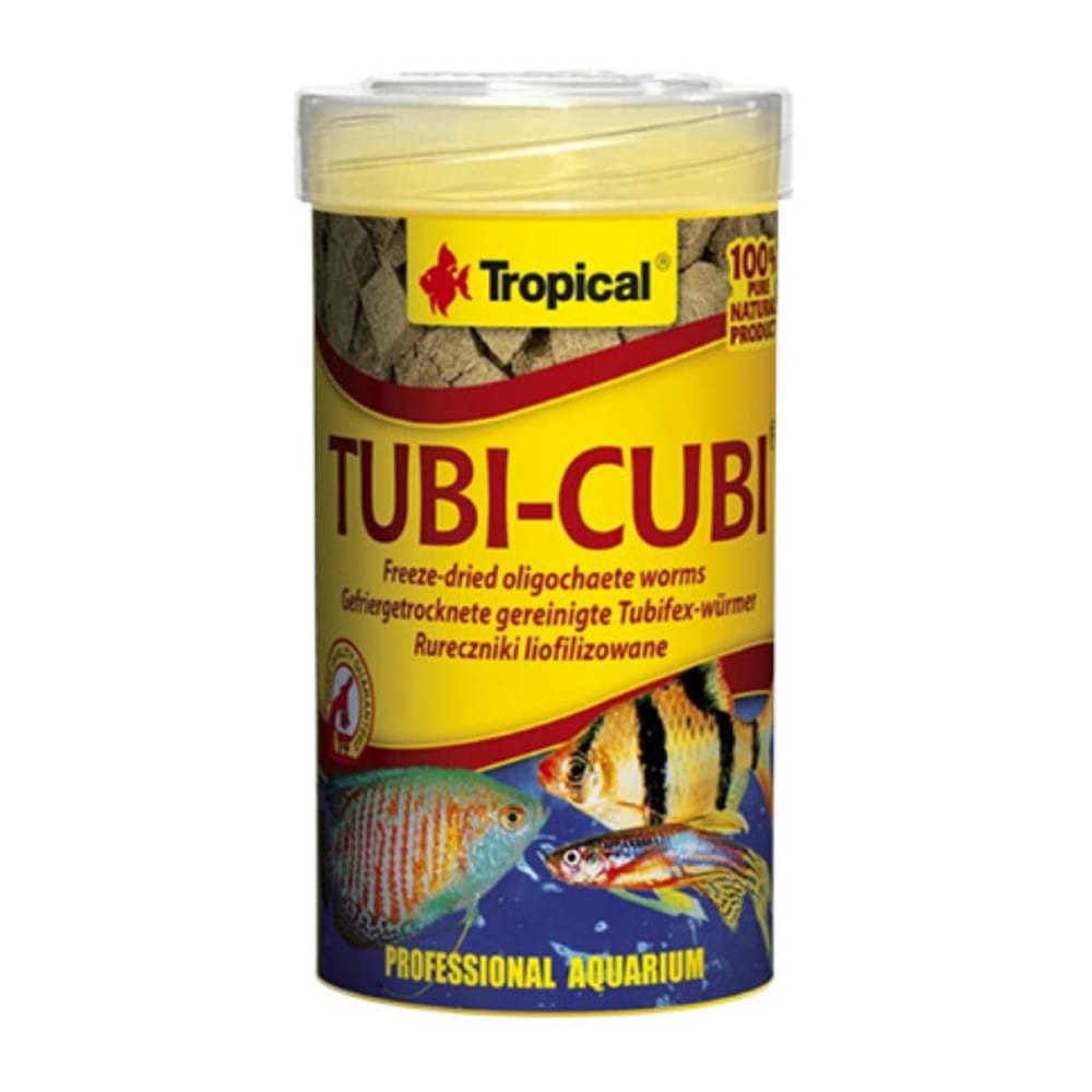 TROPICAL Tubi Cubi Osušeni Tubifeks 10 g Hrana za ribe i reptile u obliku kockica