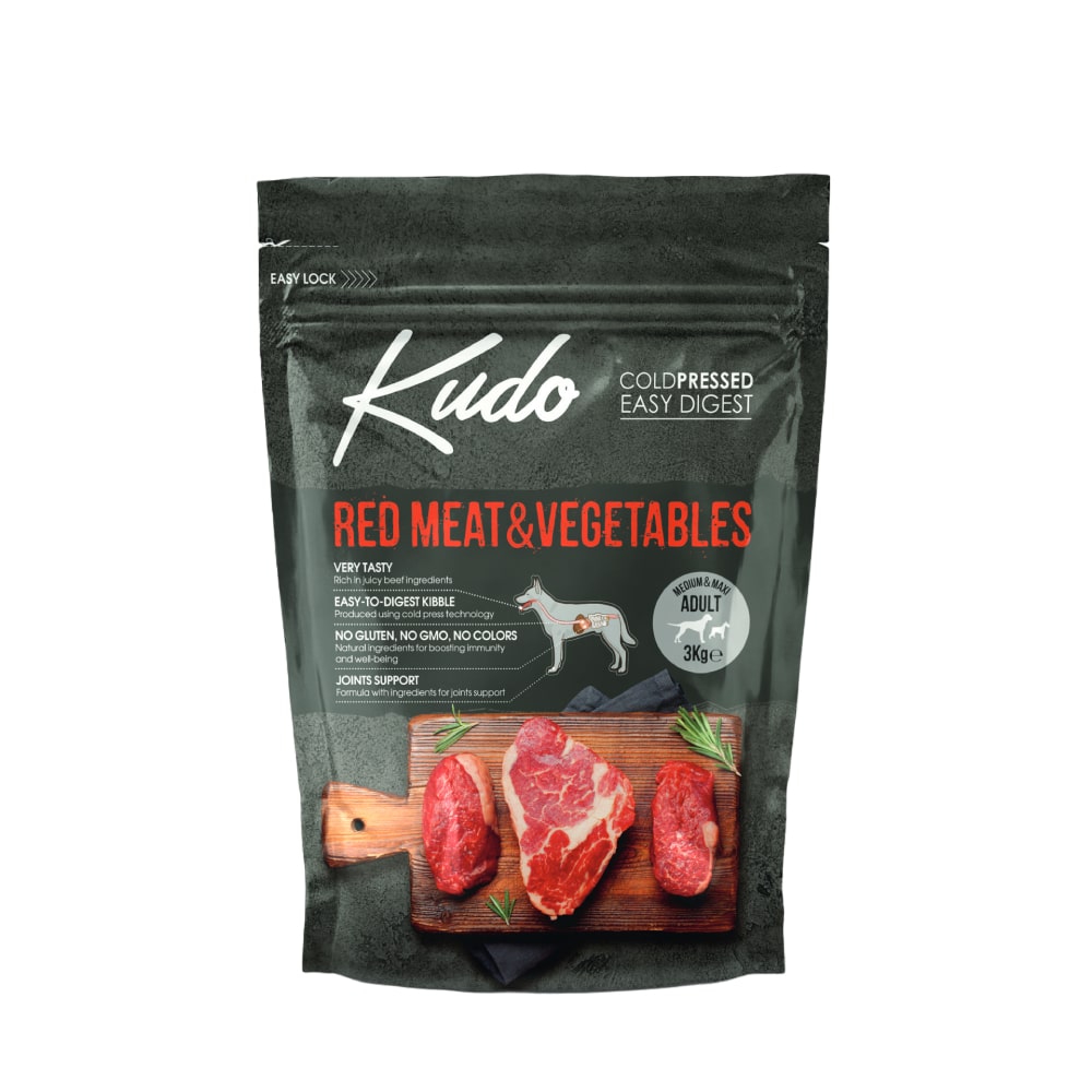 KUDO Meat & Vegetables Medium & Maxi Adult 3kg Hrana za pse