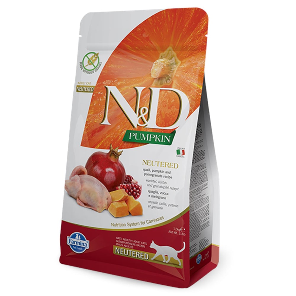 N&D PUMPKIN Cat Neutered Quail and Pomegranate 300 g Hrana za mačke