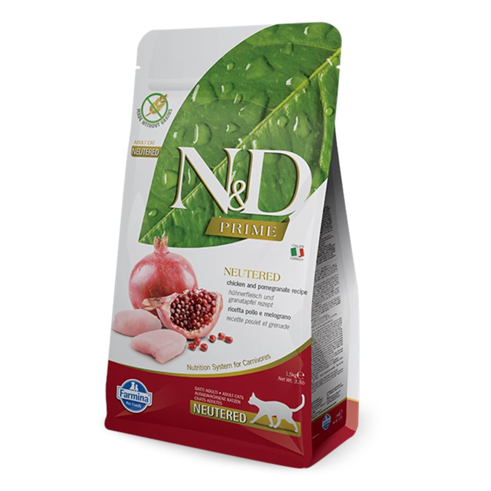 N&D PRIME Cat Neutered Chicken and Pomegranate 10 kg Hrana za mačke