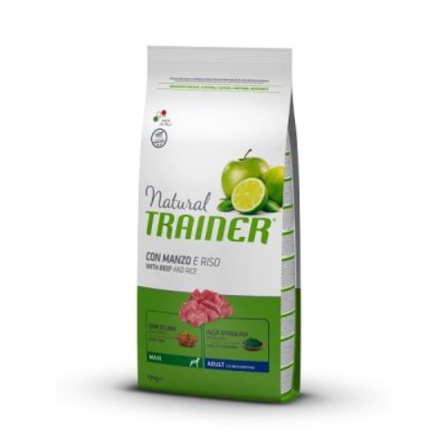 TRAINER NATURAL Dog Maxi Adult Govedina i Pirinač 12kg Suva hrana za pse