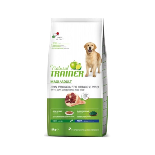 TRAINER NATURAL Adult Maxi sa šunkom i pirinčem 12kg Hrana za pse