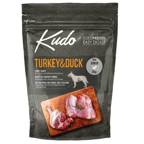 KUDO Turkey & Duck Mini Junior 3kg Hrana za pse