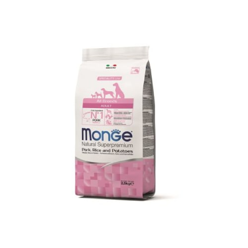 MONGE All Breeds Adult svinjetina, pirinač i krompir 2.5kg Suva hrana za pse