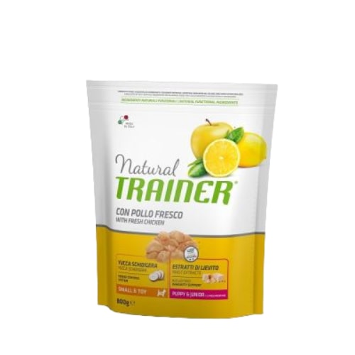 TRAINER NATURAL Dog Small & Toy Puppy & Junior Piletina 800g Suva hrana za pse