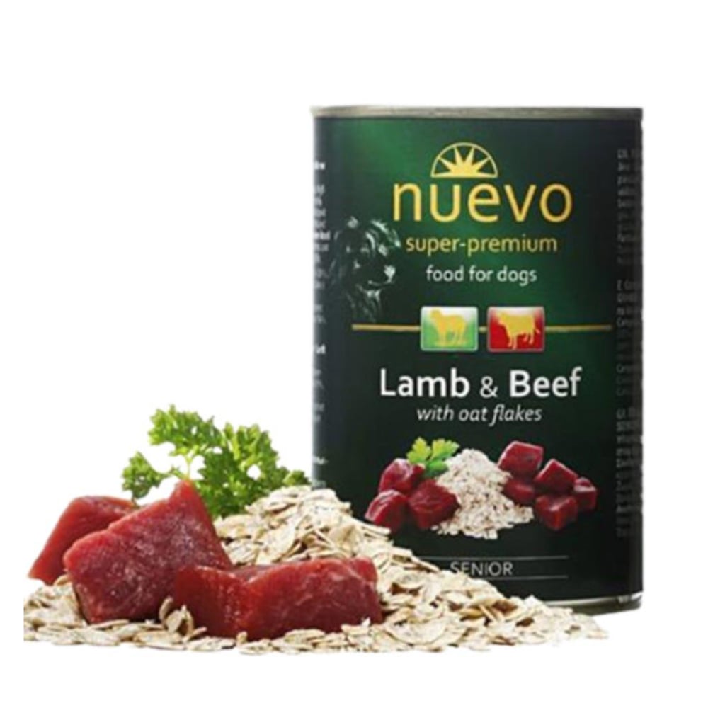 NUEVO N95016 Senior Jagjetina, govedina, ovsene pahuljice 400 g Vlažna hrana za pse