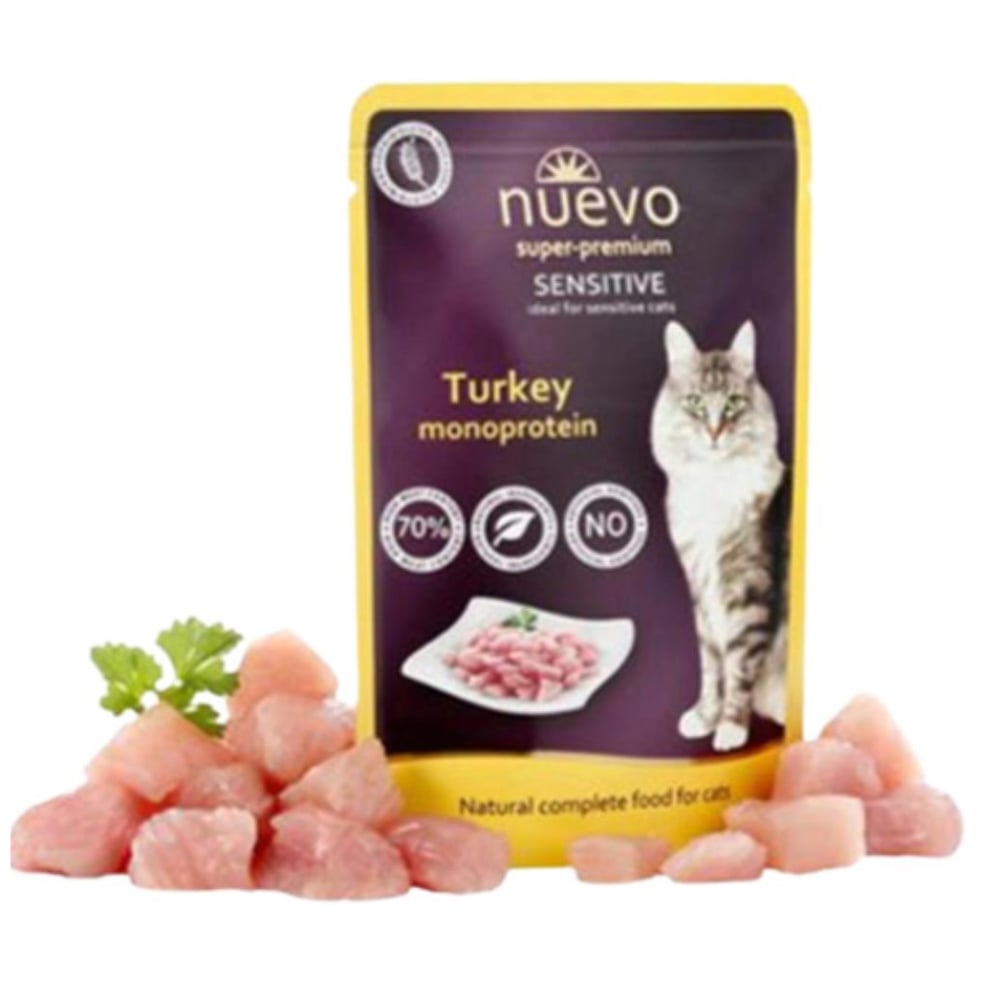 NUEVO N95204 Sensitive ćuretina sos 85g Monoprotein za mačku Vlažna hrana za mačku