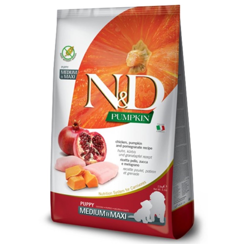 N&D PUMPKIN Puppy Chicken Pomegranate Medium and Maxi 2.5 kg Hrana za pse