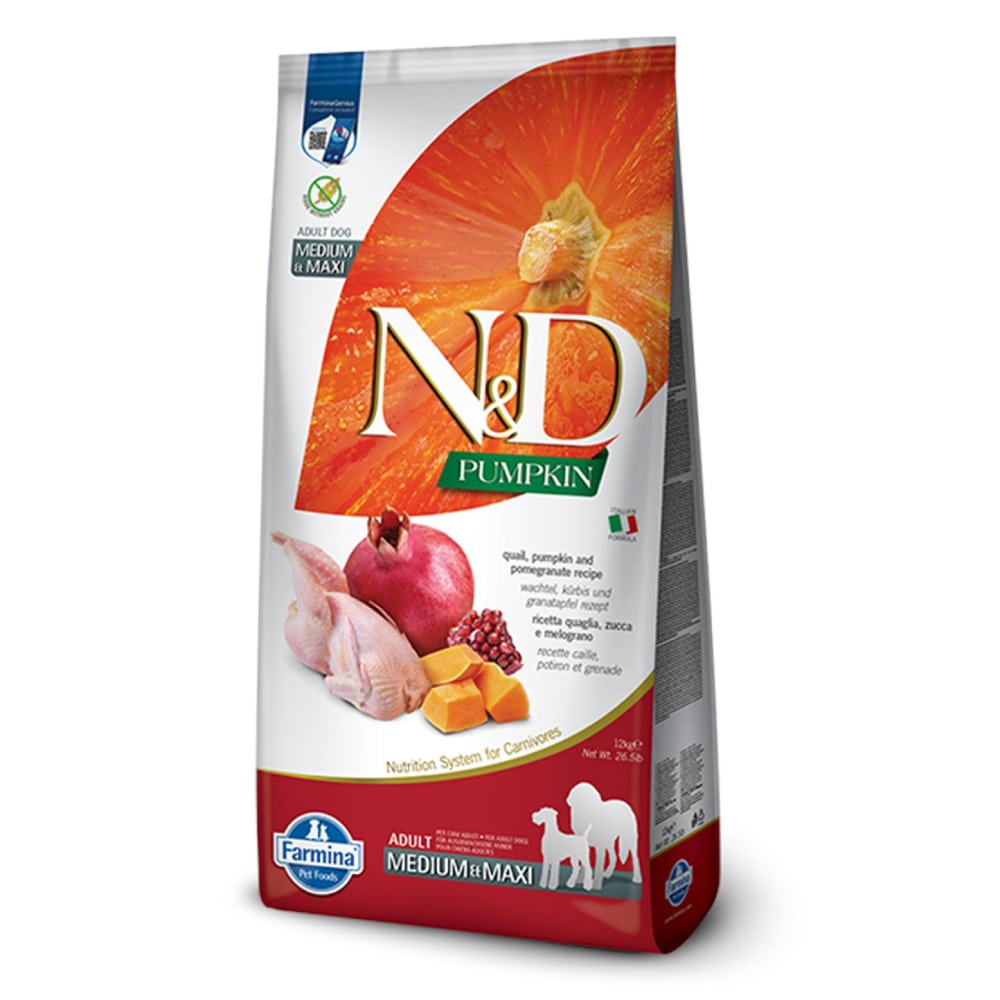 N&D PUMPKIN Quail Pomegranate Medium and Maxi 12 kg Hrana za pse