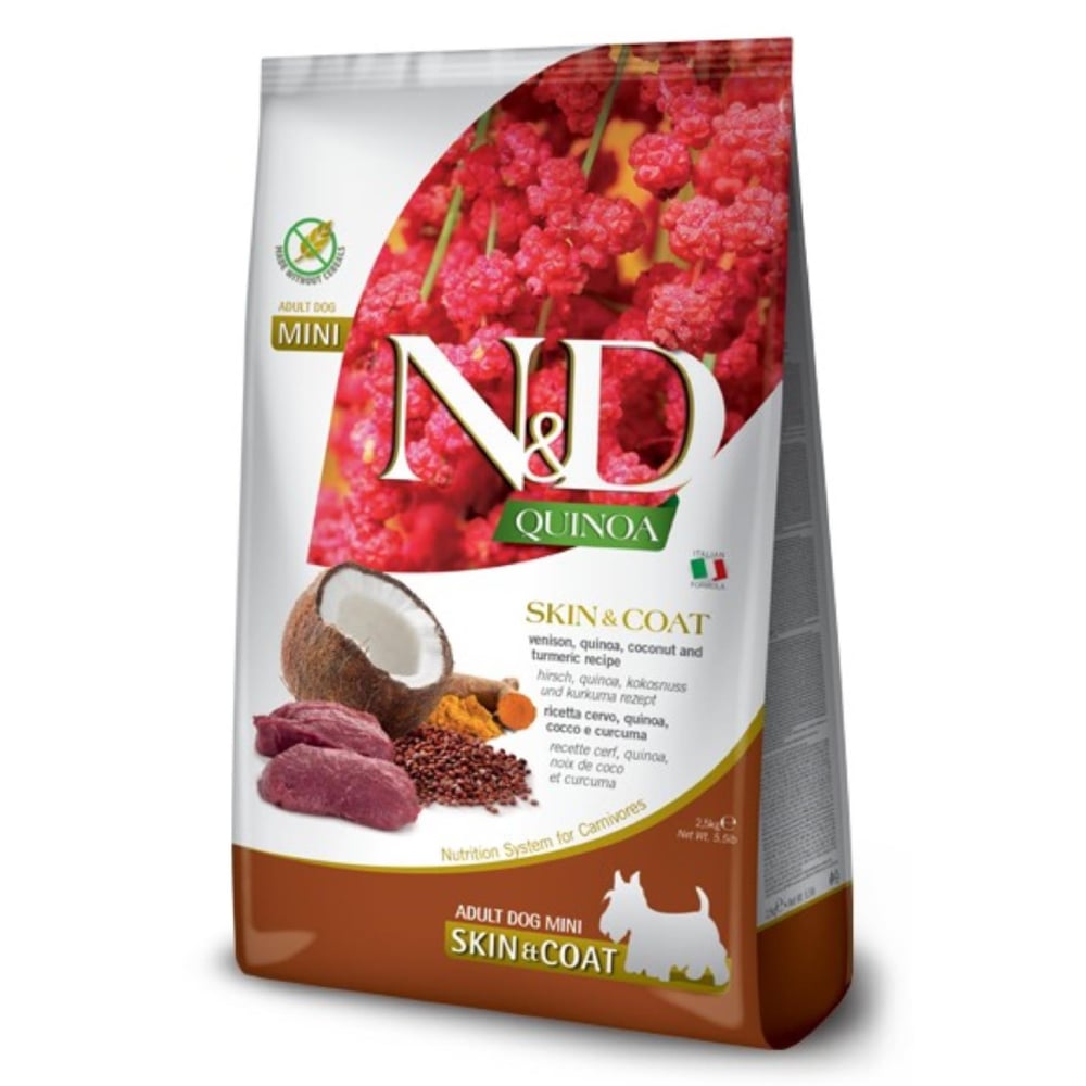 N&D QUINOA Skin and Coat Venison Coconut Mini 800 g Hrana za pse