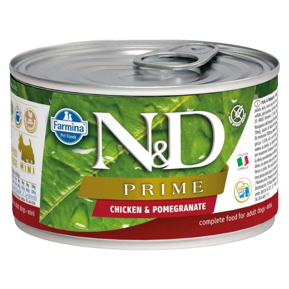 N&D Can Dog Prime Mini Chicken and Pomegranate 140 g Hrana za pse