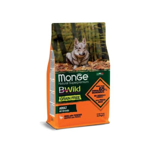 MONGE BWild All Breeds Grain Free pačetina i krompir 2.5kg Suva hrana za pse