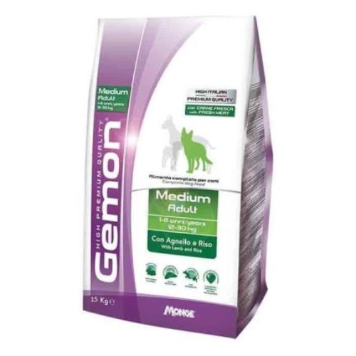 GEMON Dog Medium Adult Jagnjetina & Pirinač 15kg Suva hrana za pse