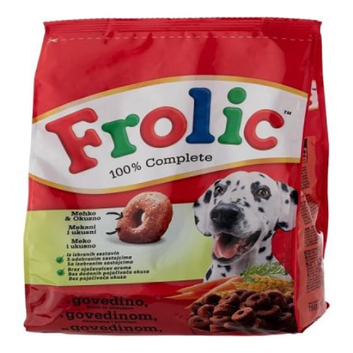 FROLIC Polusuva govedina 750 g Hrana za pse