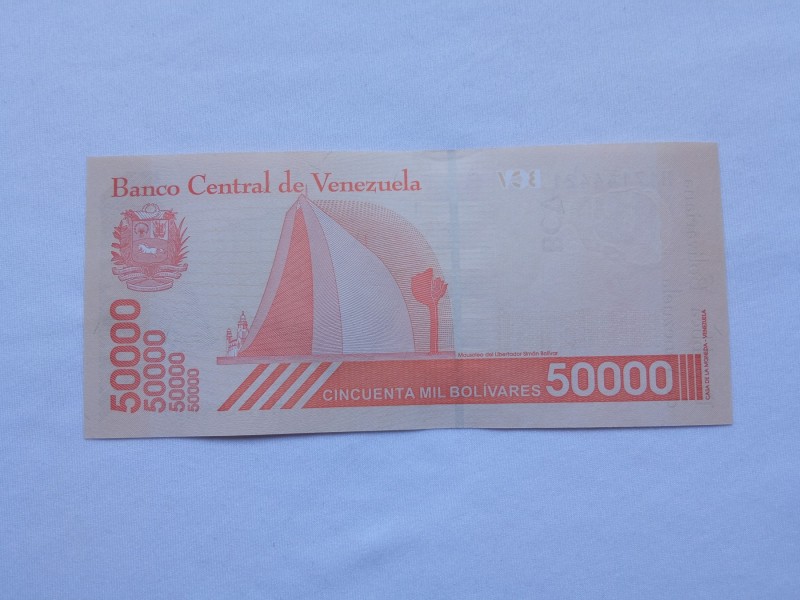 Venecuela 50.000 bolivara,2019 god.UNC