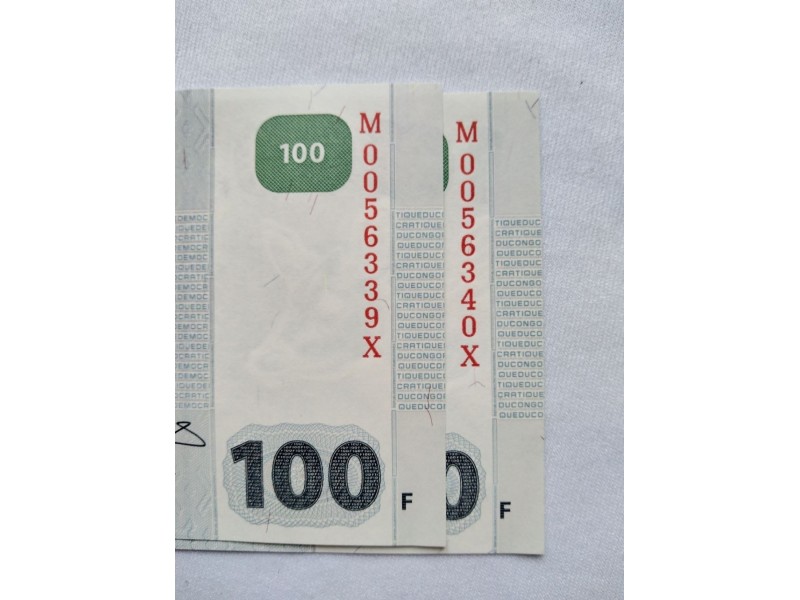 Kongo 100 funti,2000 god.UNC,mali i vezani broj