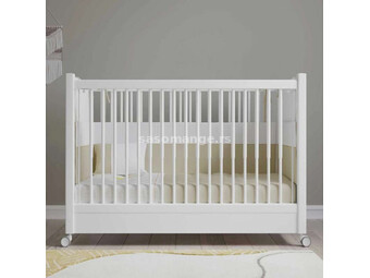 Cilek Bebi krevetac sa točkićima beli (60x120 cm) ( 20.00.1022.00 )