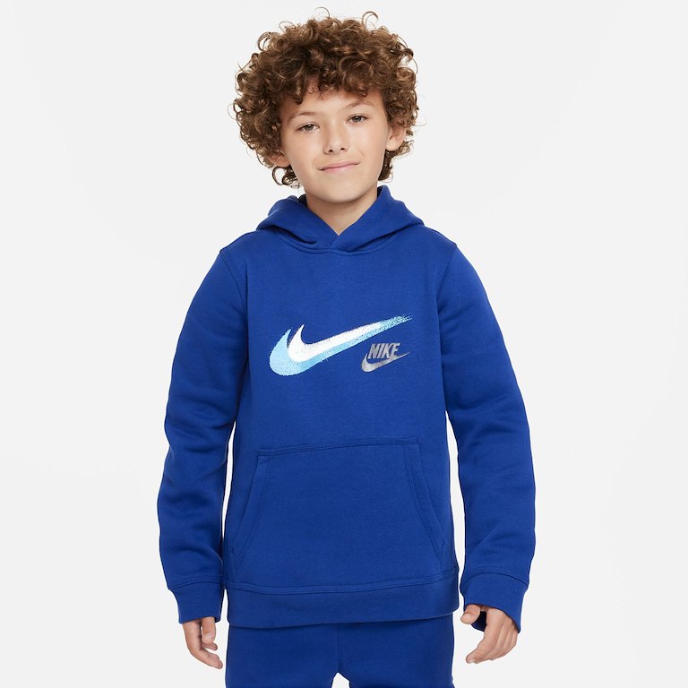 Nike B NSW SI FLC PO HOODY BB, dečji duks, plava