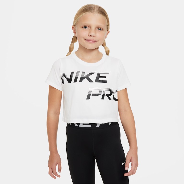 Nike G NK DFCT CROP SE+, dečja majica za fitnes, bela