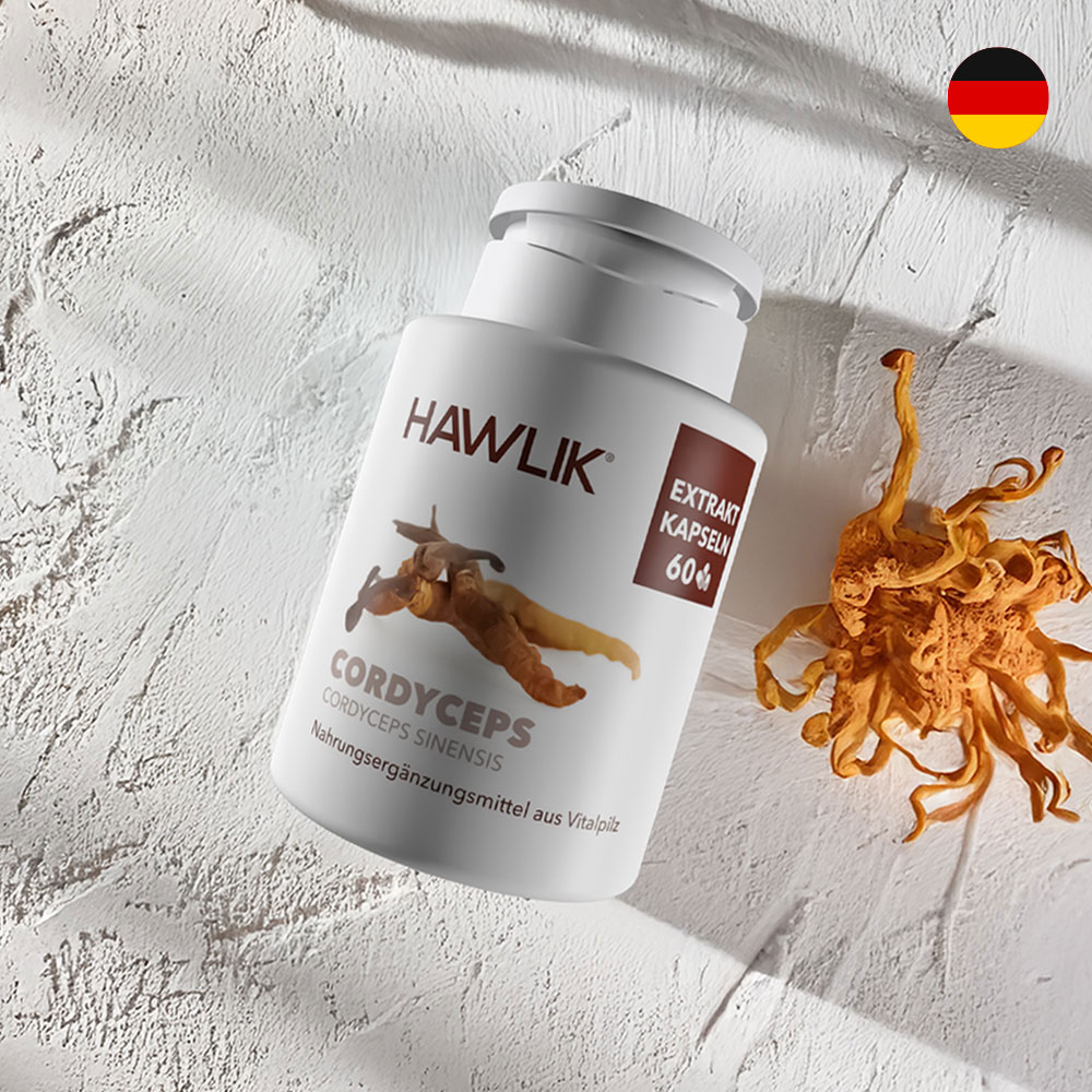 HAWLIK Organic Cordyceps ekstrakt 60 kapsula - Kordiceps kapsule