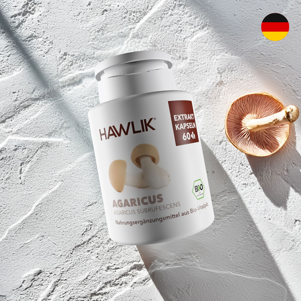 HAWLIK Organic Agaricus ekstrakt 60 kapsula- Sunčeva pečurka