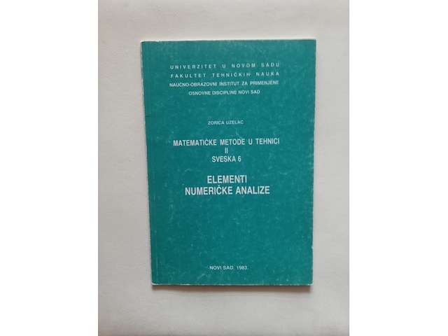 Elementi numeričke analize - Zorica Uzelac