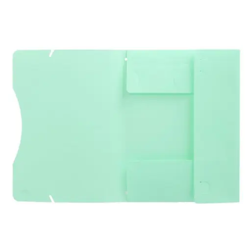 Fascikla A4 3KL Pastel ZELENA pvc sa lastišem na uglovima 409652, TTO