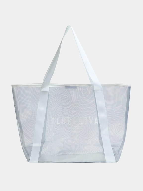 Mrežasta torba za kupovinu sa logom Srebrna
