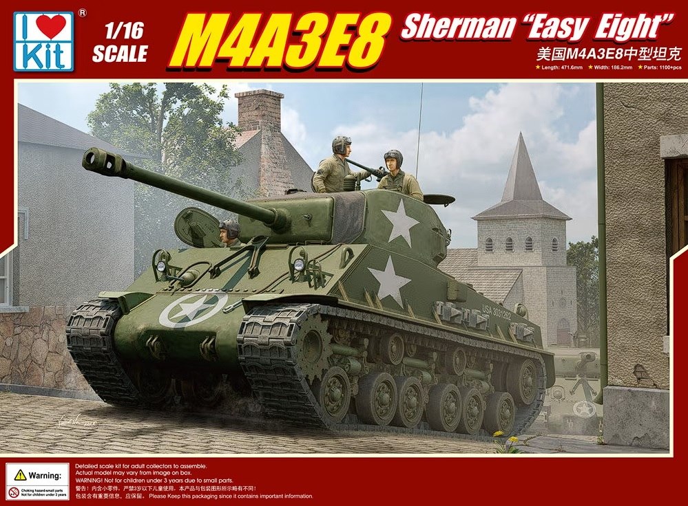 I LOVE KIT 1/16 M4A3E8 Sherman ‘Easy Eight’ w/T66 Tracks
