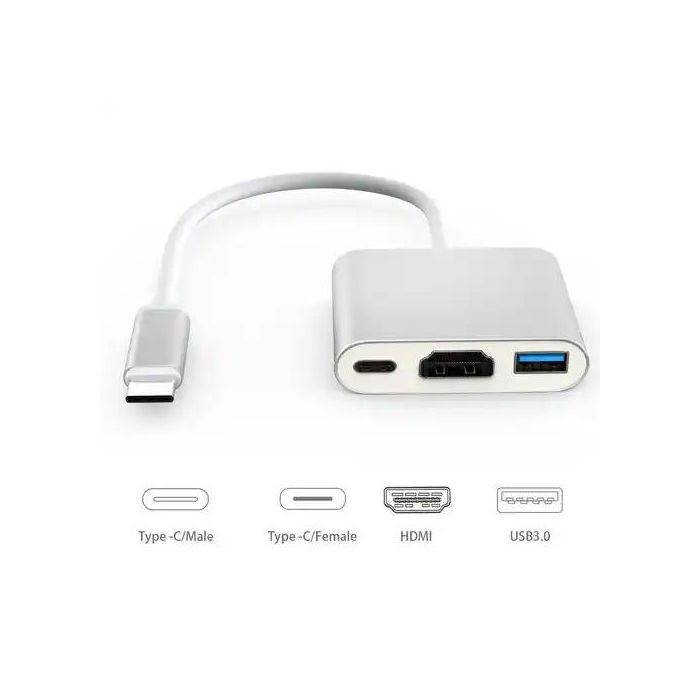 Adapter konverter Tip C - HDMI/USB 3.0/TIP C Kettz TCH-300