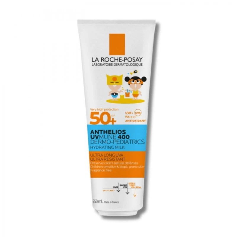 LA ROCHE POSAY ANTHELIOS UVMUNE 400 DERMO-PEDIATRICS HIDRATANTNO MLEKO ZA ZAŠTITU OD SUNCA A DECU SPF+50, 250 ML