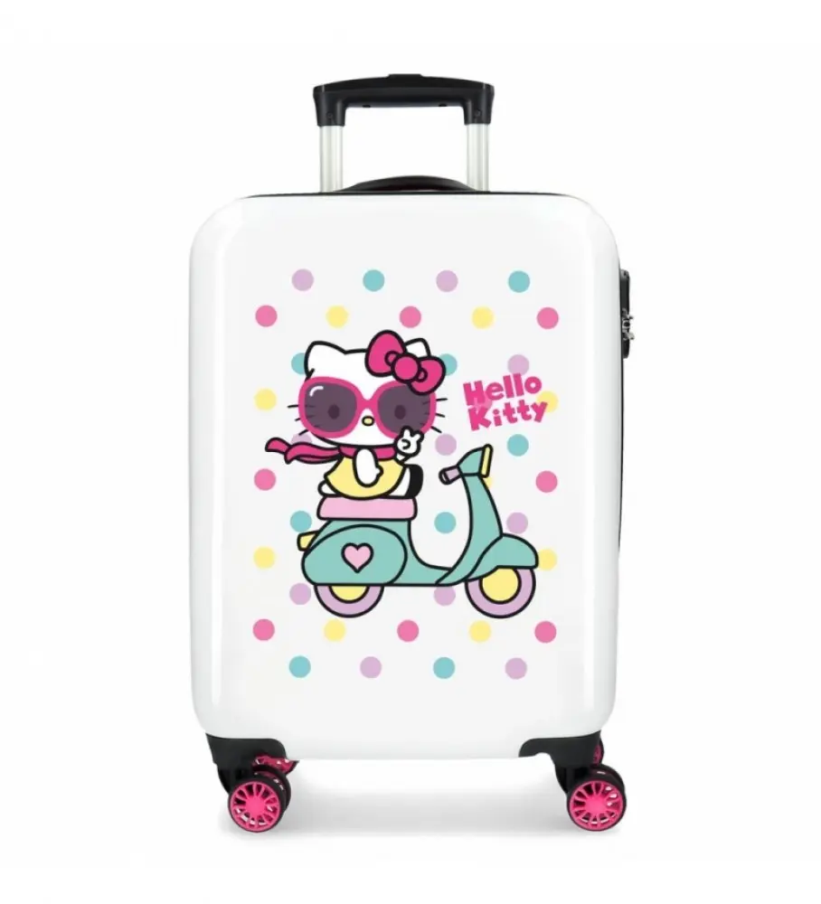 JOUMA BAGS Dečiji kabinski kofer Hello Kitty Girl Gang, ABS, Beli